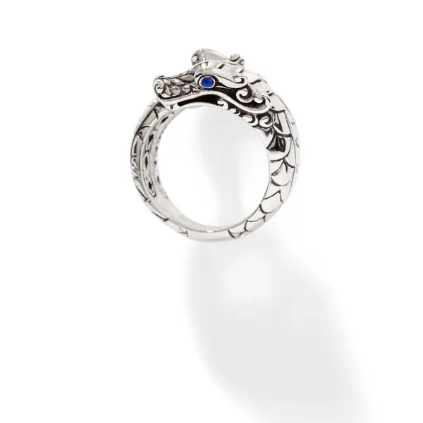 John Hardy Naga Ring With Sapphire