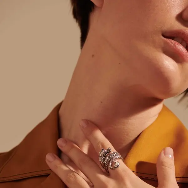 John Hardy Naga Ring With Sapphire