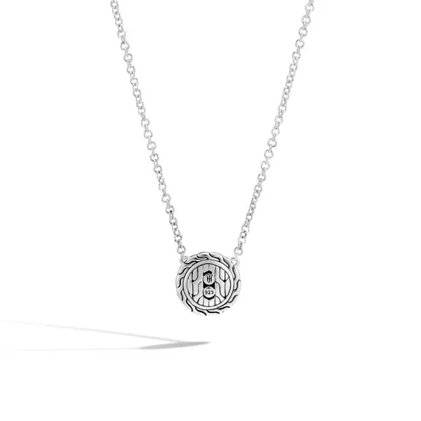John Hardy Carved Chain Necklace Diamonds