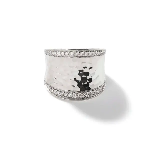 John Hardy Palu Saddle Ring With Diamonds - Sterling Silver