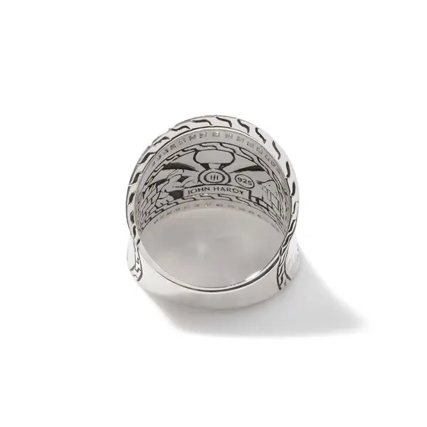 John Hardy Palu Saddle Ring With Diamonds