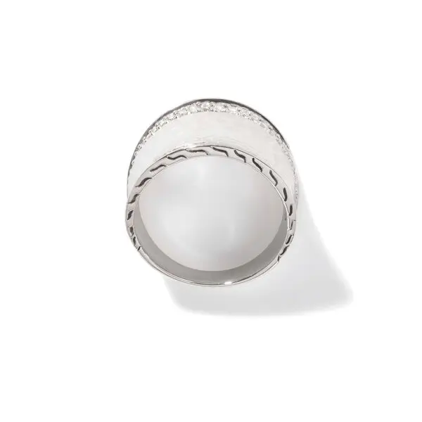 John Hardy Palu Saddle Ring With Diamonds
