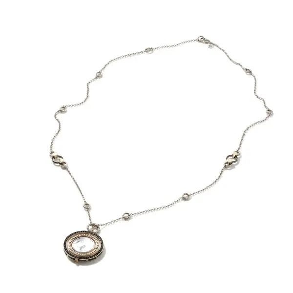 John Hardy Moon Door Necklace With Pearl And Pavé Details - Silver
