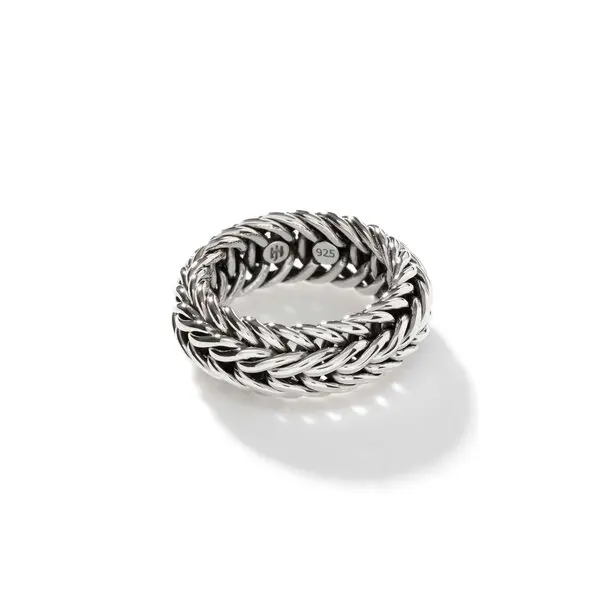 John Hardy Kami Chain Band Ring - Sterling Silver