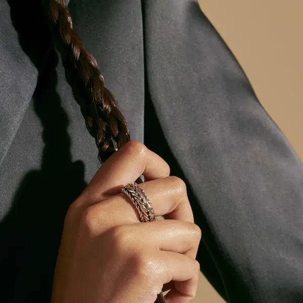 John Hardy Icon Chevron Wide Band Ring