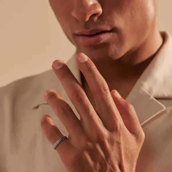 John Hardy Icon Chevron Band Ring - Sterling Silver