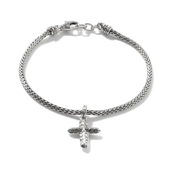 John Hardy Cross Charm Bracelet - Sterling Silver
