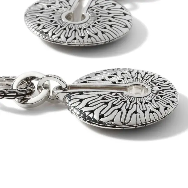 John Hardy Carved Chain Convertible Drop Earrings
