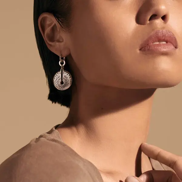 John Hardy Carved Chain Convertible Drop Earrings