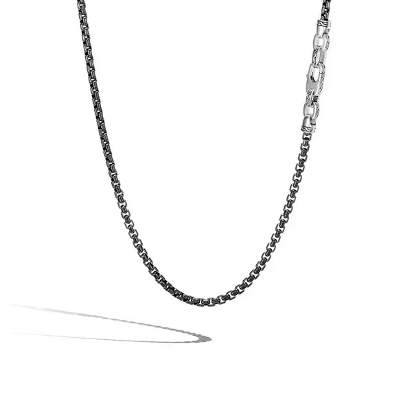 John Hardy Box Chain Necklace, Dark