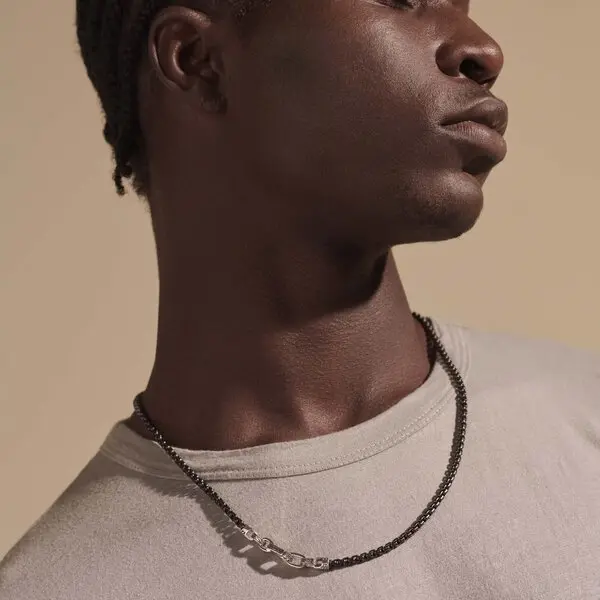John Hardy Box Chain Necklace, Dark