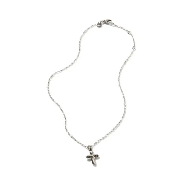 John Hardy Cross Pendant Necklace - Sterling Silver