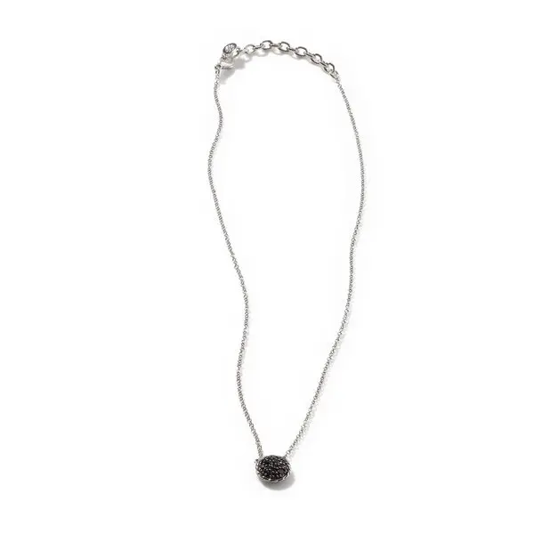 John Hardy Sterling Carved Chain Pendant Necklace