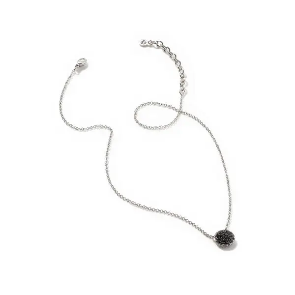 John Hardy Sterling Carved Chain Pendant Necklace
