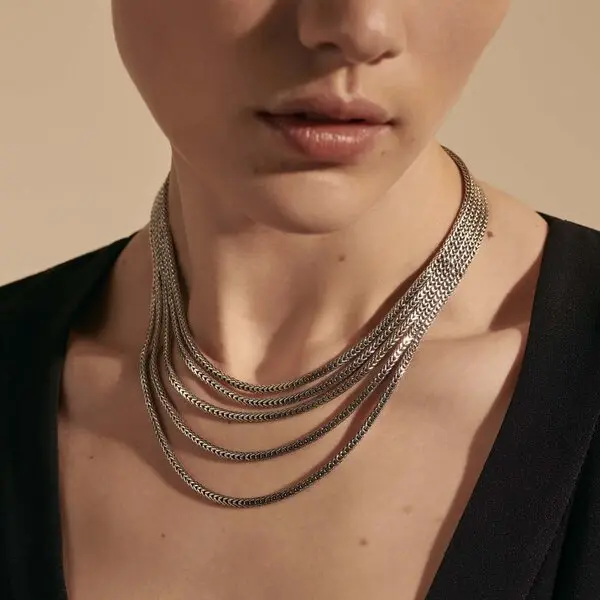 John Hardy Rata Chain Multi Row Necklace