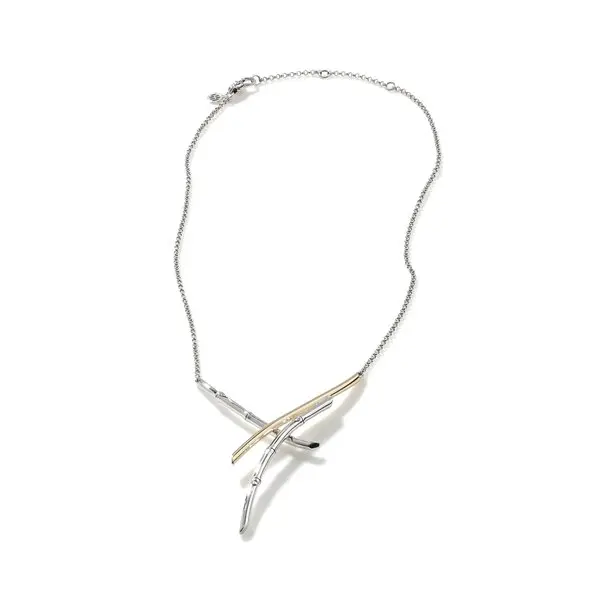John Hardy Bamboo Pavé Collar Necklace