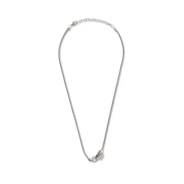 John Hardy Naga Necklace Diamonds - Silver