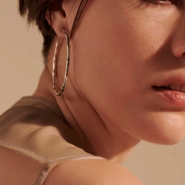 John Hardy Bamboo Hoop Earrings Large