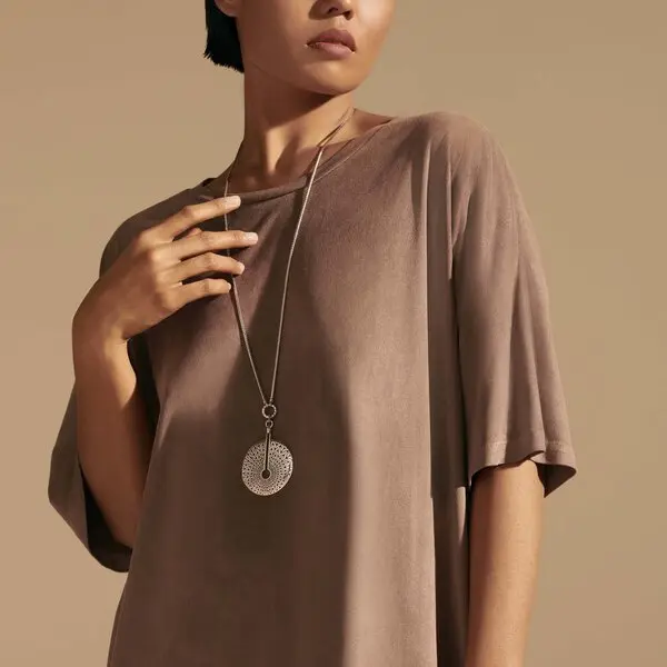 John Hardy Carved Chain Pendant Necklace