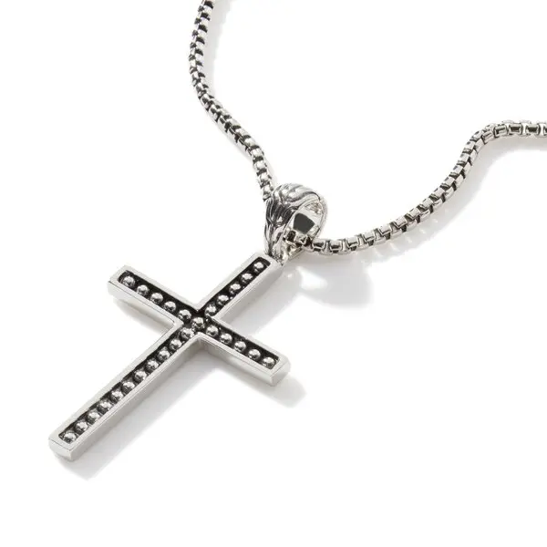 John Hardy Jawan Cross Pendant Necklace - Sterling Silver