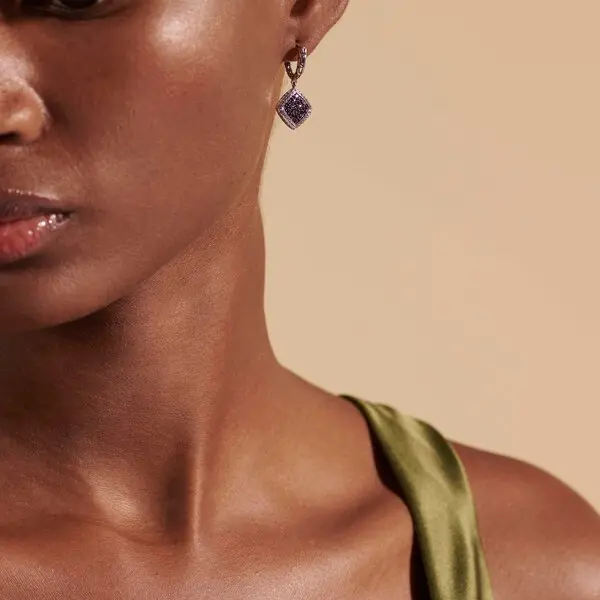 John Hardy Carved Chain Drop Earrings Pav