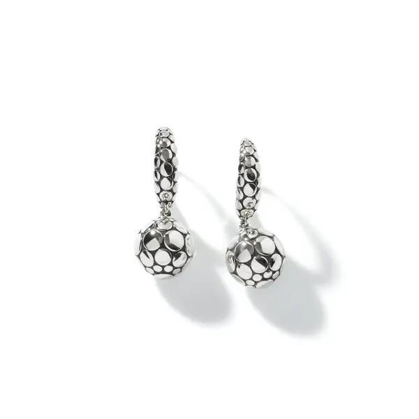 John Hardy Dot Drop Earrings - Sterling Silver