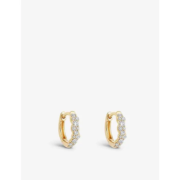 Astley Clarke Interstellar Mini And Diamond Hoop Earrings - 14ct Yellow Gold