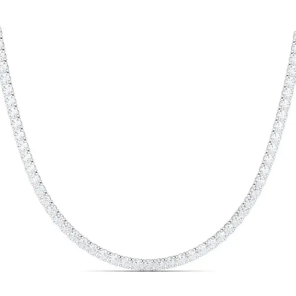HAUTECARAT Lab-created Diamond Tennis Necklace - 18k White Gold