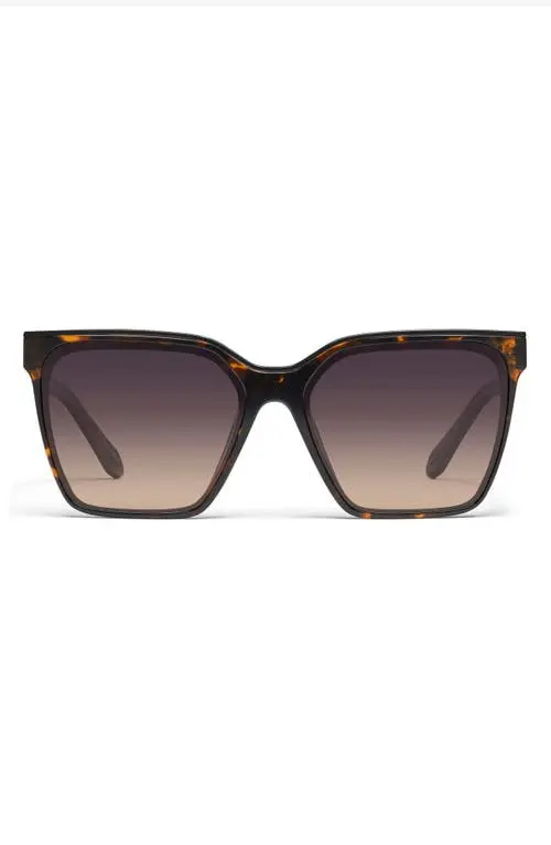 Quay Level Up 60mm Square Polarized Sunglasses - Tort Gold/ Smoke Polarized