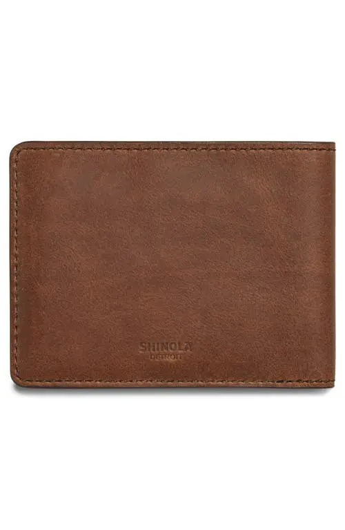 Shinola Navigator Leather Wallet - Medium Brown