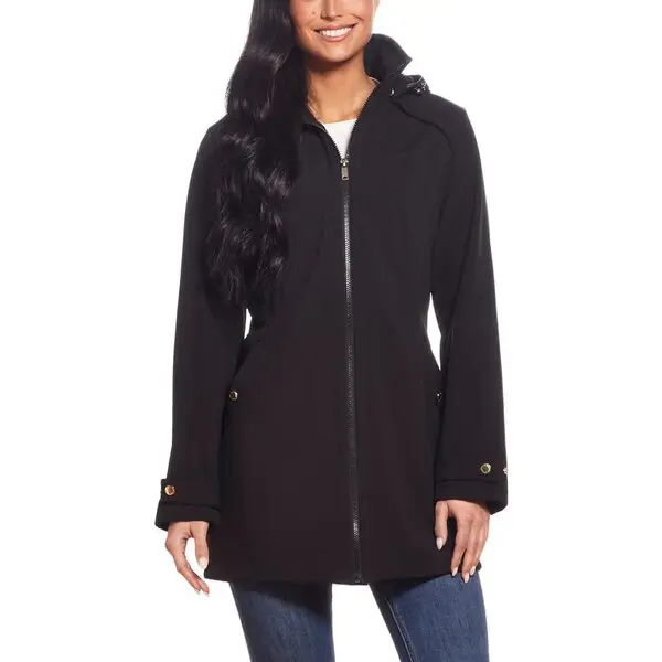 Gallery Water Resistant Hooded Jacket - Black