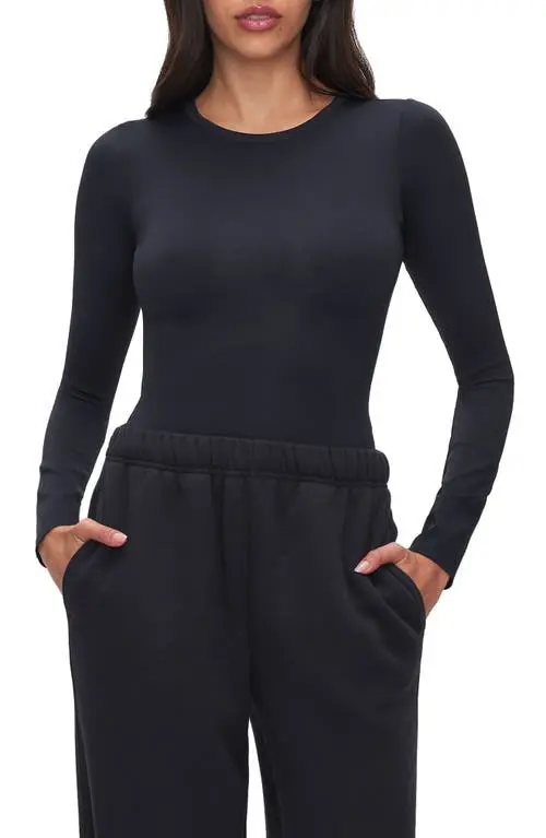 Good American Sculpting Crewneck Bodysuit - Black001