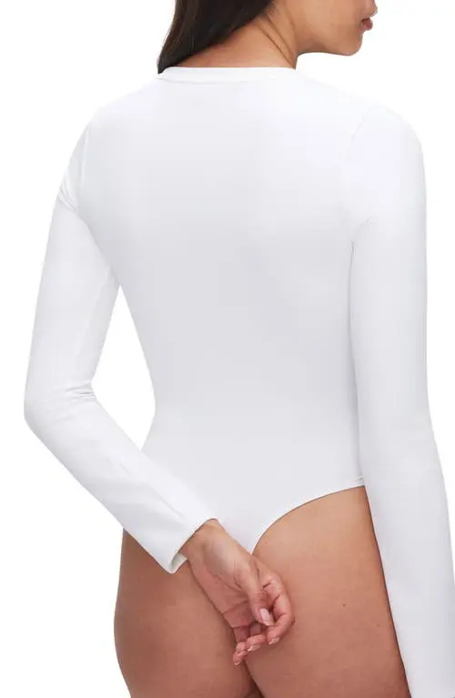 Good American Sculpting Crewneck Bodysuit - White001