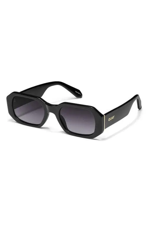 Quay Hype Up Square Sunglasses - Black / Smoke