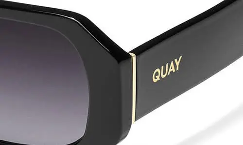 Quay Hype Up Square Sunglasses - Black / Smoke
