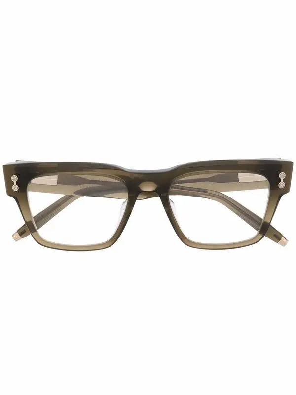AKONI Columba Wayfarer-frame Glasses - Green