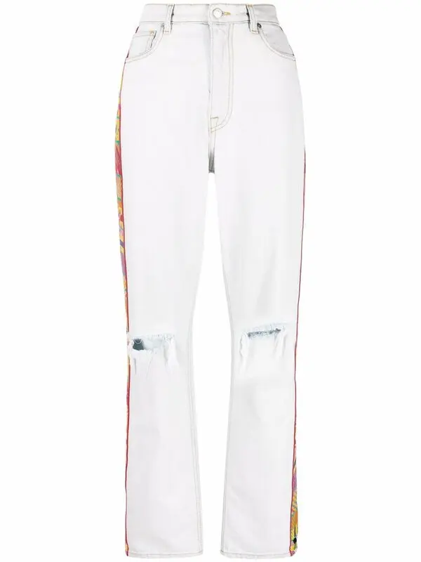 Etro Embroidered Straight-leg Jeans