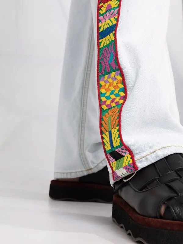 Etro Embroidered Straight-leg Jeans