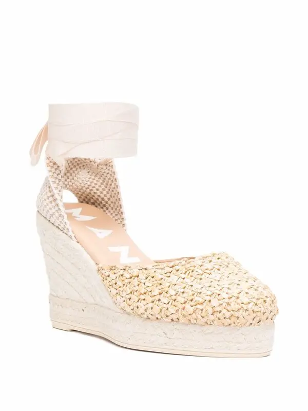 Manebí Woven Raffia Platform Espadrilles