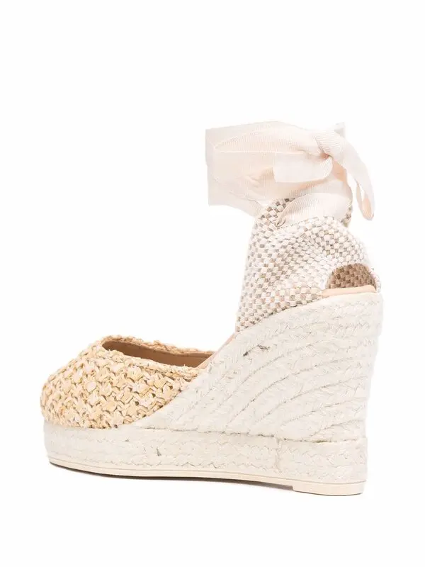 Manebí Woven Raffia Platform Espadrilles