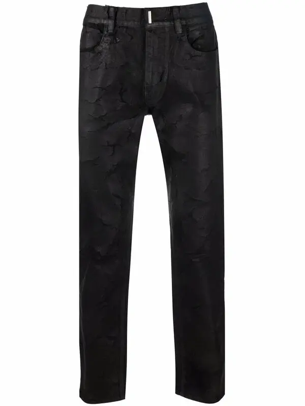 Givenchy Distressed-effect Slim-fit Jeans - Black