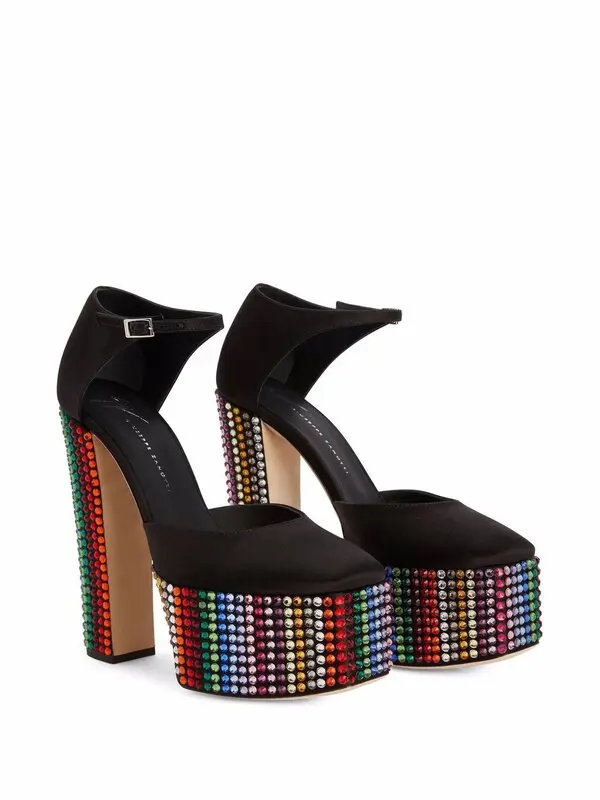 GIUSEPPE ZANOTTI 150mm Bebe Strass Pumps - Black