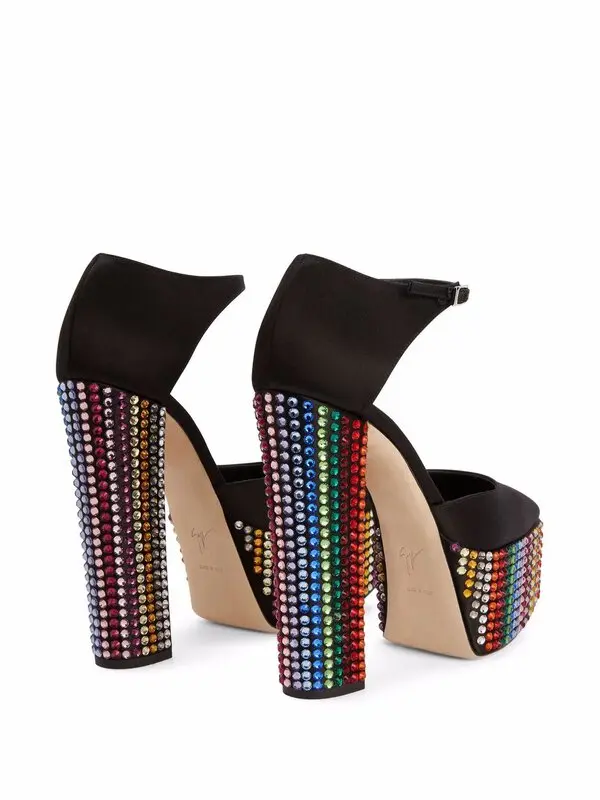 GIUSEPPE ZANOTTI 150mm Bebe Strass Pumps - Black