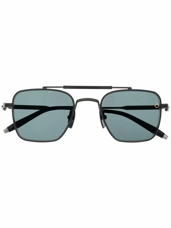 AKONI Europa Square-frame Sunglasses - Black