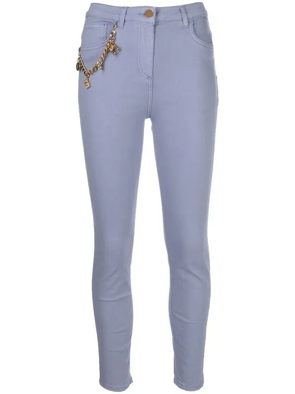 Elisabetta Franchi Charm-detail Denim Jeans - Blue