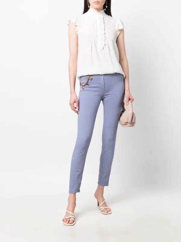 Elisabetta Franchi Charm-detail Denim Jeans - Blue