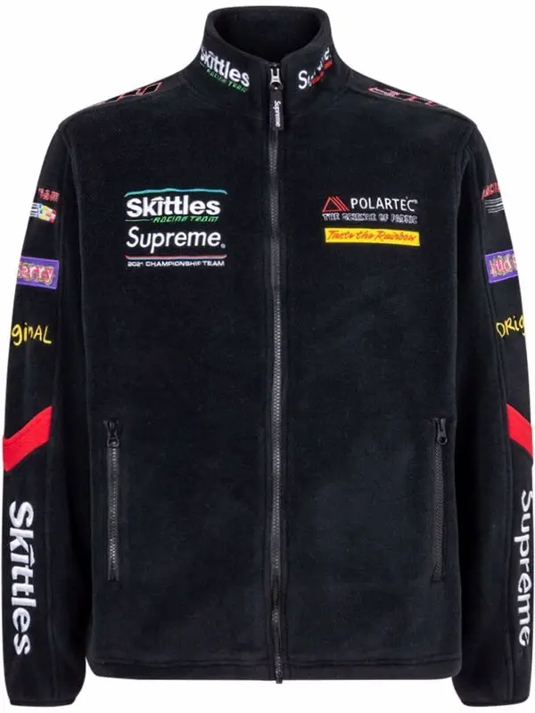 ジャケット・アウター Supreme Skittles Polartec Jacket Bl Supreme X Skittles Polartec Jacket - Black | Editorialist