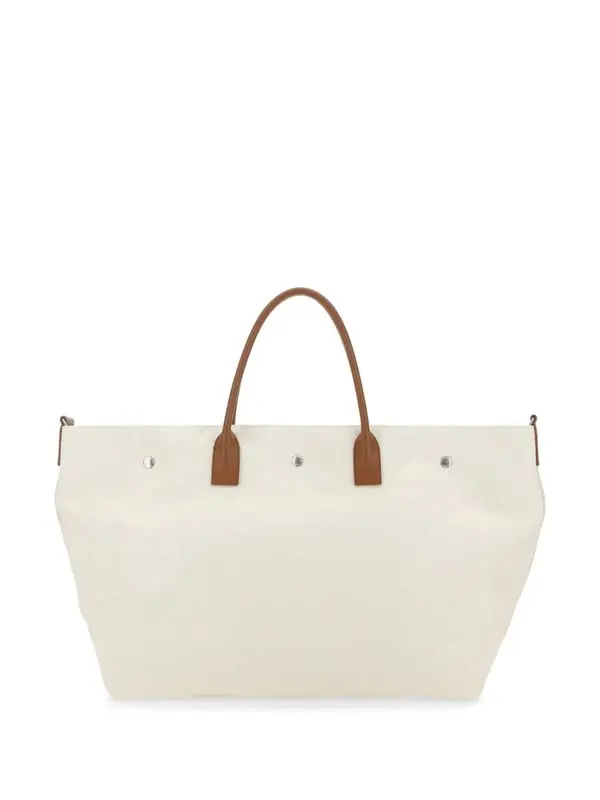 Saint Laurent Maxi Rive Gauche Tote Bag - Neutrals