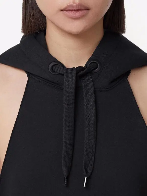 Burberry Location-print Sleeveless Cotton Hoodie