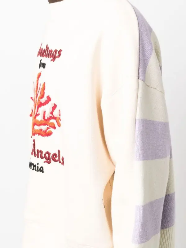 Palm Angels Coral Mix Knit Sweatshirt